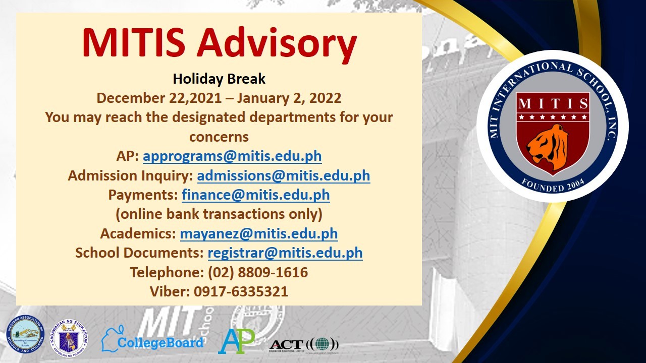 Announcements – MIT International School