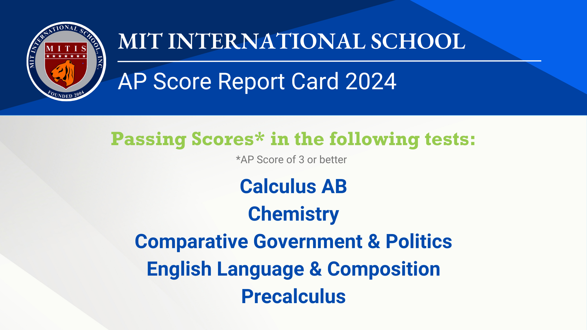 AP program – MIT International School
